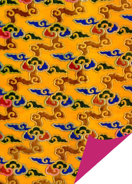 Brocade Clouds (Yellow) - Wrapping Paper– Dharma Publishing